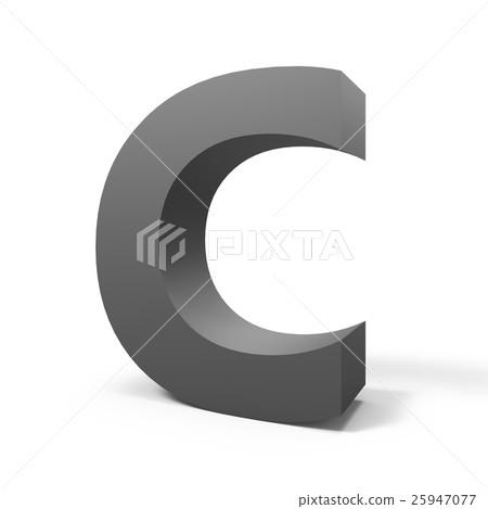 Grey letter C - Stock Illustration [25947077] - PIXTA