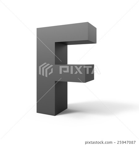 Grey letter F - Stock Illustration [25947087] - PIXTA