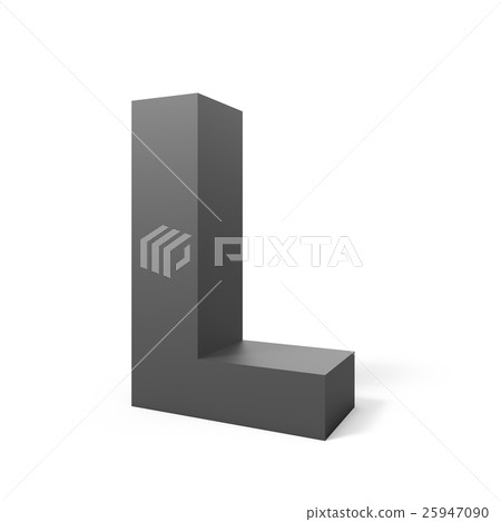 Grey letter L - Stock Illustration [25947090] - PIXTA