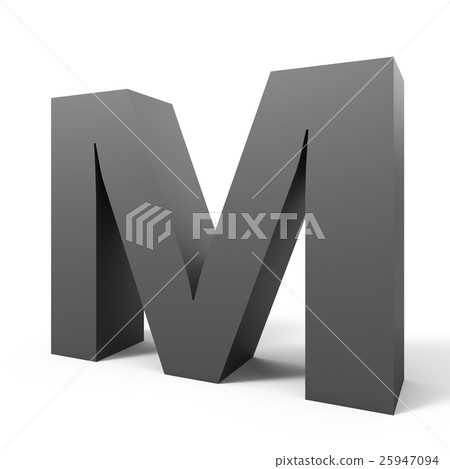 Grey letter M - Stock Illustration [25947094] - PIXTA
