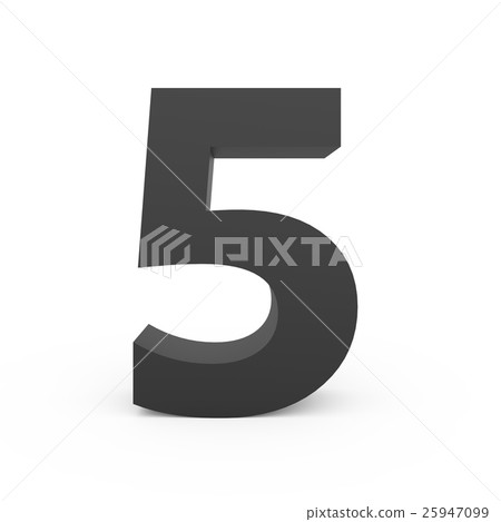 dark grey number 5 - Stock Illustration [25947099] - PIXTA