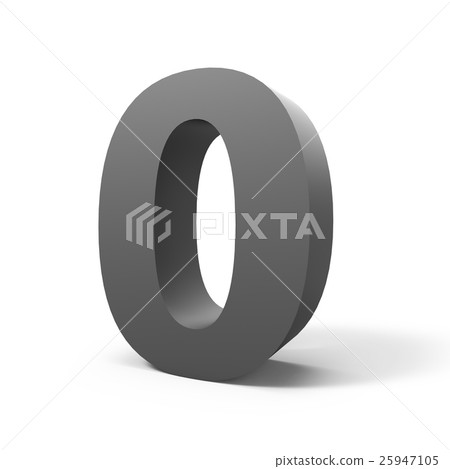 right grey number 0 - Stock Illustration [25947105] - PIXTA