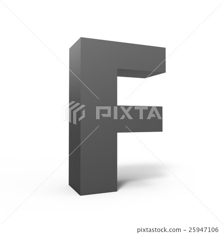 Grey letter F - Stock Illustration [25947106] - PIXTA