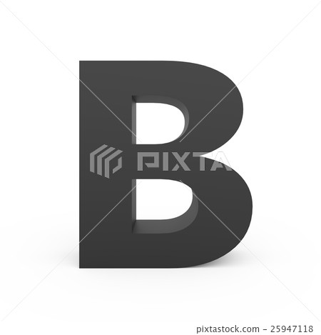 Dark grey letter B - Stock Illustration [25947118] - PIXTA