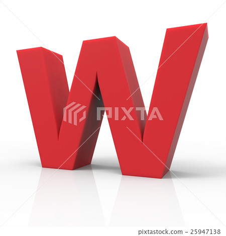 right red letter W - Stock Illustration [25947138] - PIXTA
