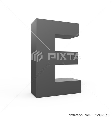 Grey letter E - Stock Illustration [25947143] - PIXTA