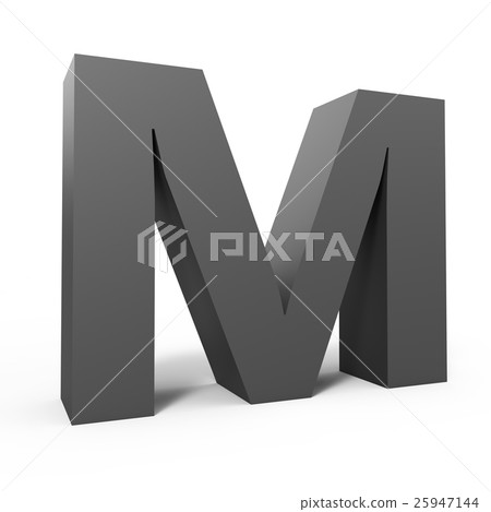 Grey letter M - Stock Illustration [25947144] - PIXTA
