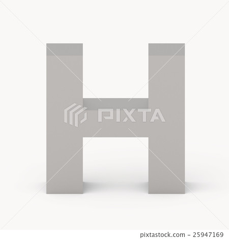 Matte grey font H - Stock Illustration [25947169] - PIXTA