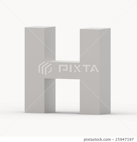 Matte grey font H - Stock Illustration [25947197] - PIXTA