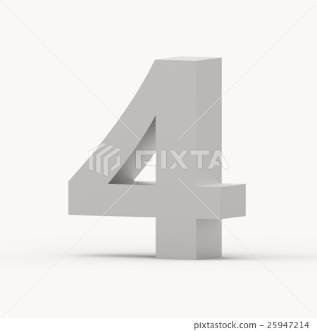 right grey number 4 - Stock Illustration [25947214] - PIXTA