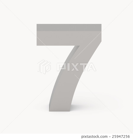 matte grey number 7 - Stock Illustration [25947256] - PIXTA