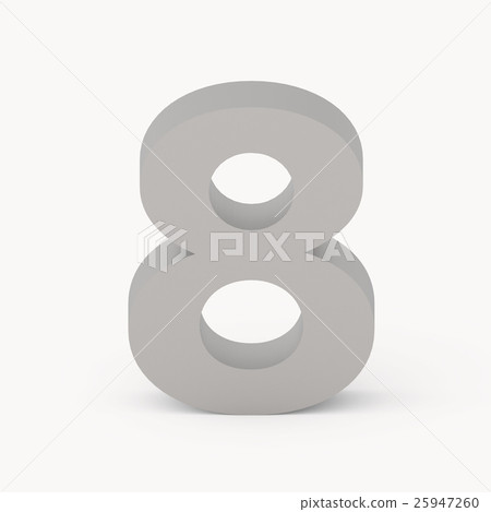 matte grey number 8 - Stock Illustration [25947260] - PIXTA