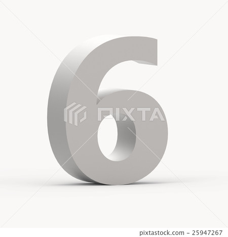 left grey number 6 - Stock Illustration [25947267] - PIXTA