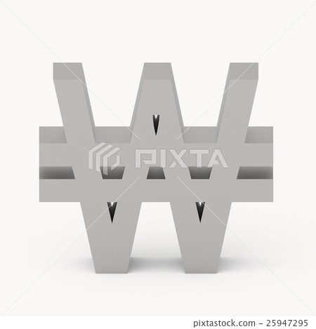 grey Won sign - Stock Illustration [25947295] - PIXTA