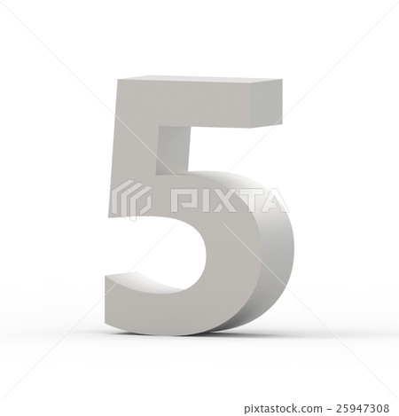right grey number 5 - Stock Illustration [25947308] - PIXTA