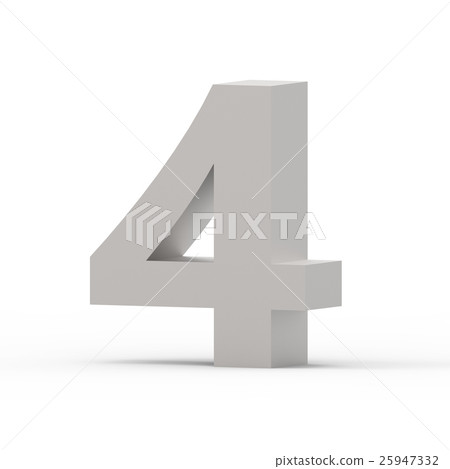 right grey number 4 - Stock Illustration [25947332] - PIXTA