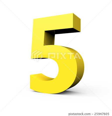 right light yellow number 5 - Stock Illustration [25947605] - PIXTA