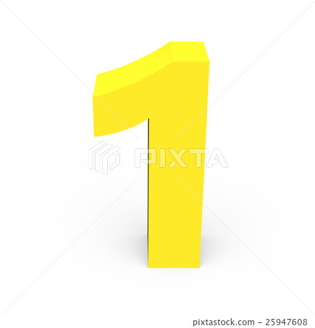 light yellow number 1 - Stock Illustration [25947608] - PIXTA