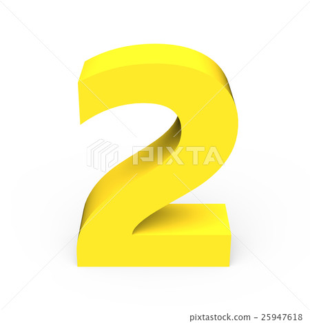 light yellow number 2 - Stock Illustration [25947618] - PIXTA