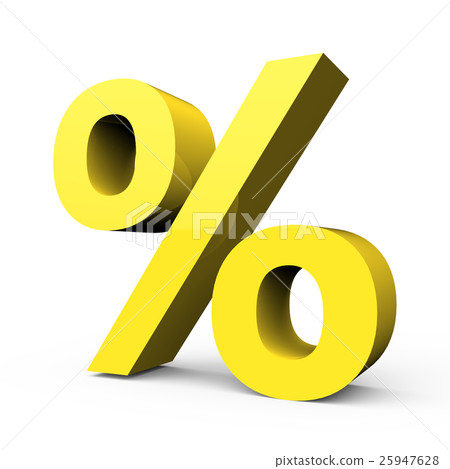 light yellow percent sign - Stock Illustration [25947628] - PIXTA