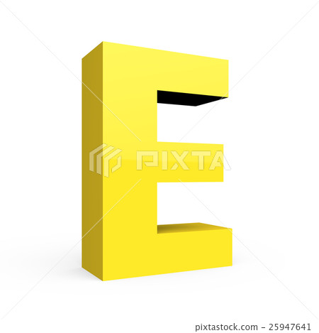 light yellow font E - Stock Illustration [25947641] - PIXTA