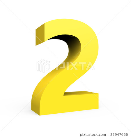light yellow number 2 - Stock Illustration [25947666] - PIXTA