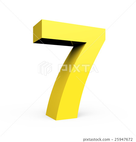 light yellow number 7 - Stock Illustration [25947672] - PIXTA