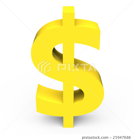 light yellow dollar sign - Stock Illustration [25947686] - PIXTA