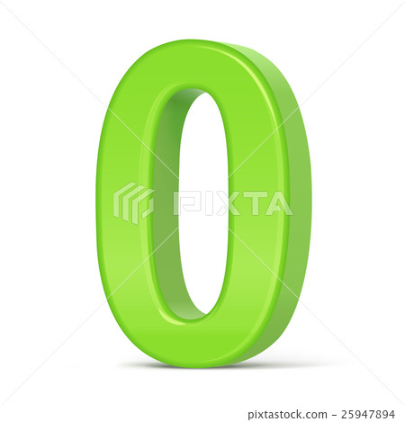 3d light green number 0 - Stock Illustration [25947894] - PIXTA