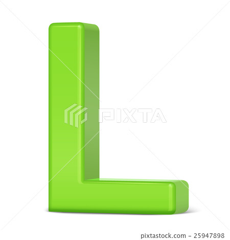 3d light green letter L - Stock Illustration [25947898] - PIXTA
