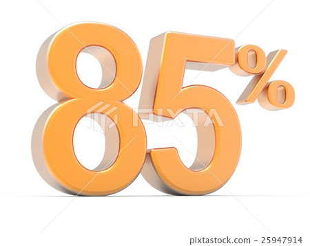 3d rendering of a 85% symbol-插圖素材 [25947914] - PIXTA圖庫