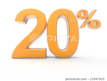 3d rendering of a 20% symbol - Stock Illustration [25947920] - PIXTA