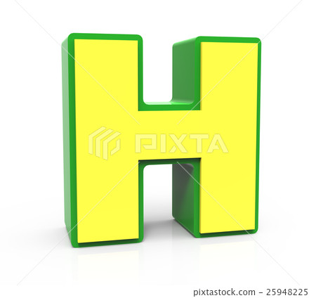 3D Toy letter H - Stock Illustration [25948225] - PIXTA