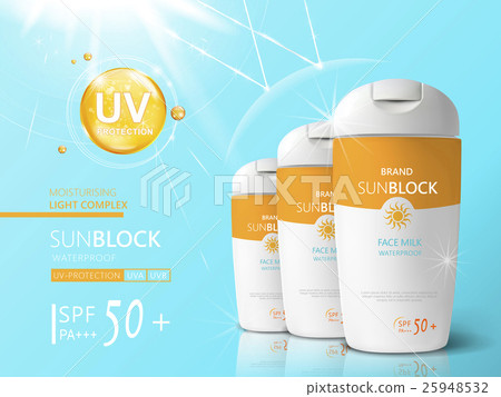 Sunblock ads template - Stock Illustration [25948532] - PIXTA