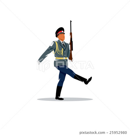 Russian soldier. Vector Illustration. - Stock Illustration [25952980 ...