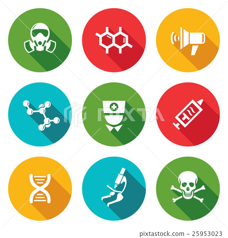 Epidemic protection Icon Set. Vector Illustration. - Stock Illustration ...