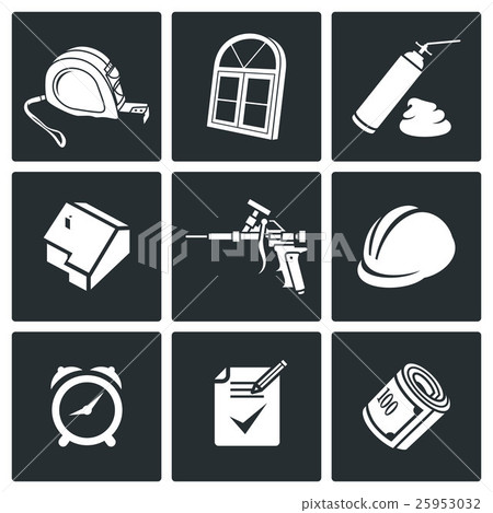 Installation windows Icons set - Stock Illustration [25953032] - PIXTA