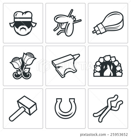 Forge icons. Vector Illustration.-插圖素材 [25953652] - PIXTA圖庫