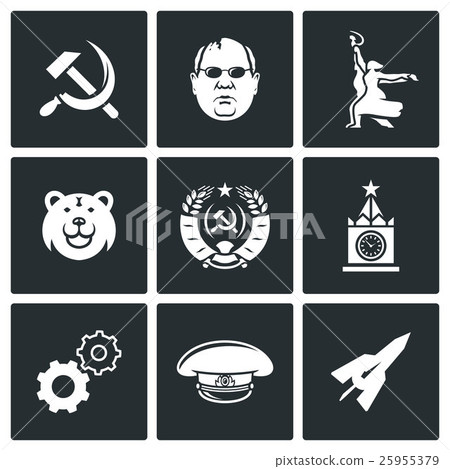 Soviet union icons. Vector Illustration.-插圖素材 [25955379] - PIXTA圖庫