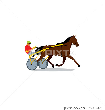 Harness racing. Vector Illustration.-插圖素材 [25955870] - PIXTA圖庫