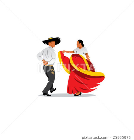 Mexico Dancers Vector Illustration. - Stock Illustration [25955975] - PIXTA