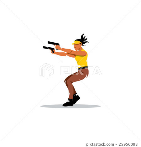 Dual wield. Vector Illustration. - Stock Illustration [25956098] - PIXTA