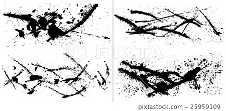 Calligraphy splashing illustrations - Stock Illustration [25959109] - PIXTA