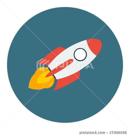 Rocket ship in a flat style. - Stock Illustration [25986086] - PIXTA