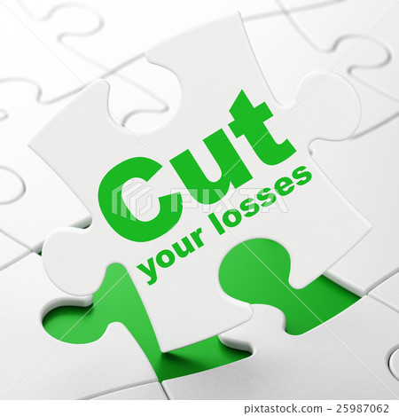 Finance concept: Cut Your losses on puzzle - Stock Illustration ...