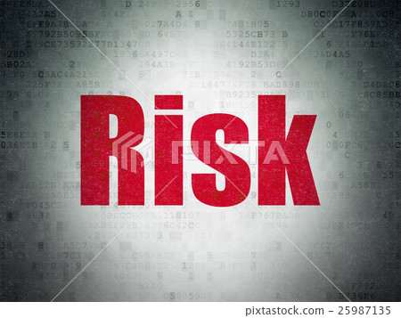 Business concept: Risk on Digital Data Paper - Stock Illustration ...