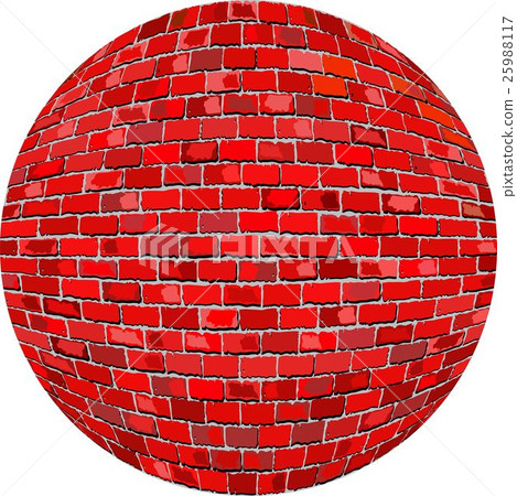 Red brick ball - Stock Illustration [25988117] - PIXTA