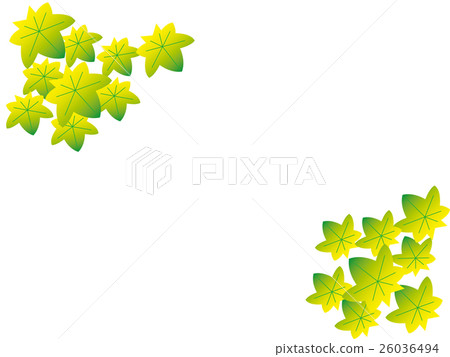 Blue Maple Frame - Stock Illustration [26036494] - PIXTA