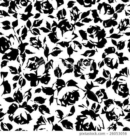 Single color rose pattern - Stock Illustration [26053056] - PIXTA
