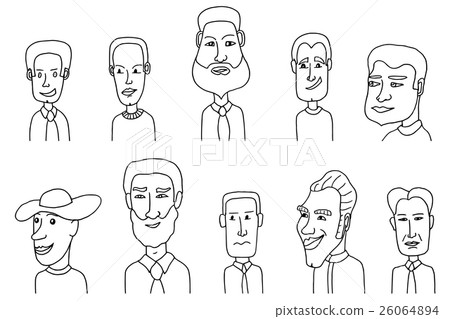 Sketch people icons - Stock Illustration [26064894] - PIXTA